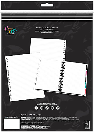 Happy Planner Big Filler Paper 8 12 x 11 Simple Dots Pack Of 40 Sheets ...