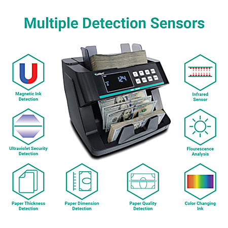 Kolibri KBC 3000 Top Loading Bill Counter With Advanced Counterfeit Detection 10 18 H x 10 14 W ...
