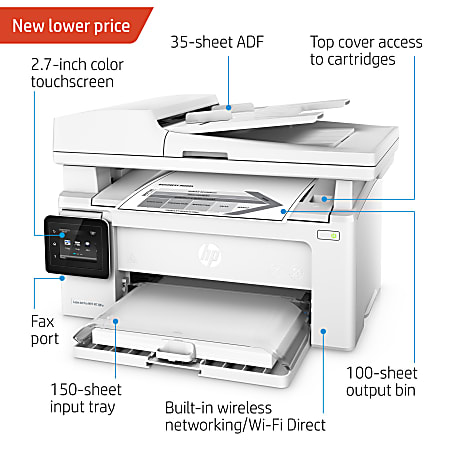 HP LaserJet Pro MFP M130fw Wireless All In One Monochrome Printer ...