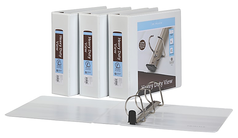 Office Depot Brand Heavy Duty Easy Open D Ring View Binders 3 Rings ...