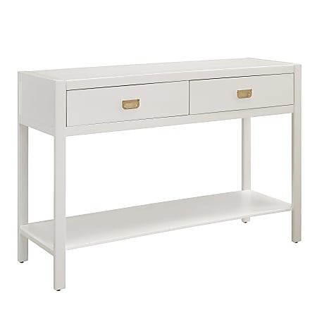 Linon Lacey Console Table 44 W White - Office Depot
