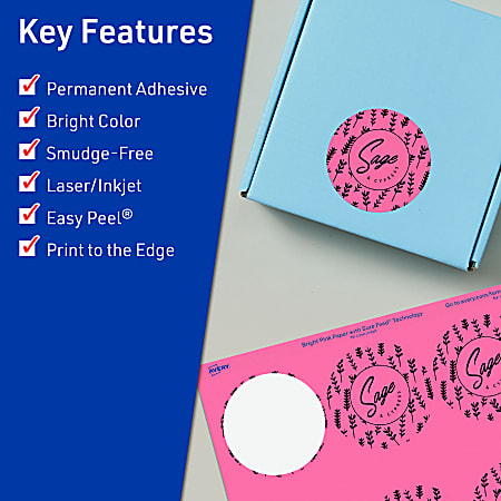 Avery Print To The Edge Labels With Sure Feed Technology And Easy Peel ...