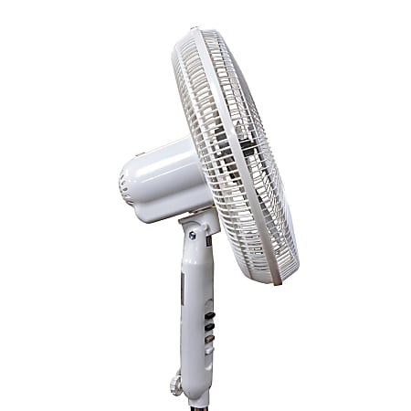 Seasons Comfort 3 Speed Oscillating Fan with Pedestal Base 16 In. White ...