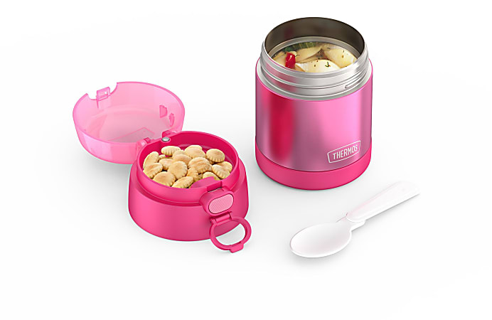 Thermos FUNtainer 10 Oz Stainless Steel Food Jar With Snack Top And ...