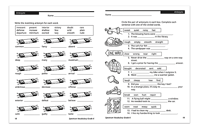 Spectrum Vocabulary Workbook Grade 6 - Office Depot