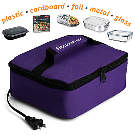 HOTLOGIC Portable Personal Mini Oven Purple - Office Depot