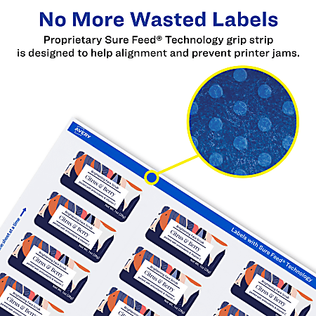 Avery Permanent Labels With Sure Feed 94216 WMP100 Rectangle 34 x 2 14 ...
