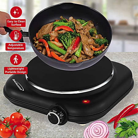 Brentwood 1100 Watt Single Cast Iron Countertop Electric Burner Hot ...