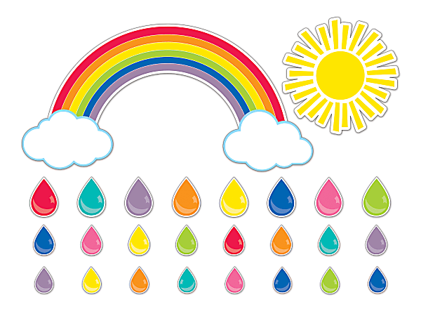 Schoolgirl Style Giant Rainbow Bulletin Set Office Depot