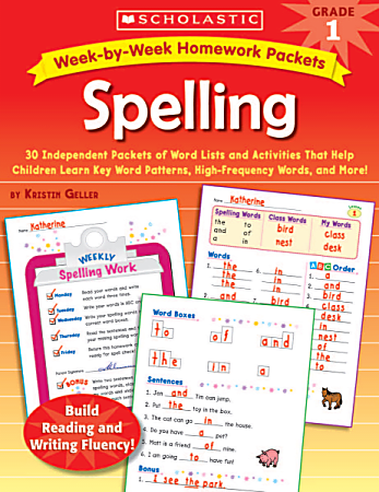 Scholastic Weekly Homework Spelling Grade 1 - Office Depot