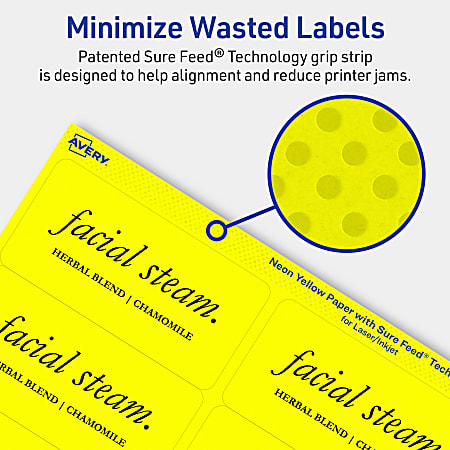 Avery Printable Labels With Sure Feed Technology 94207 NYP10 Rectangle ...