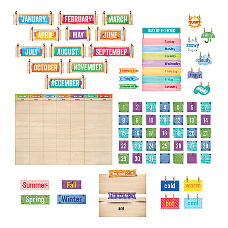 Creative Teaching Press Bulletin Board Calendar Set Upcycle Style 67 ...