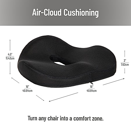 Mind Reader Donut Pillow With Air Cloud Technology 4 12 H x 16 W x 16 D ...