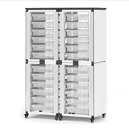 Luxor Modular Classroom Storage Cabinets 24 Small Bins 29 H x 18 14 W x ...
