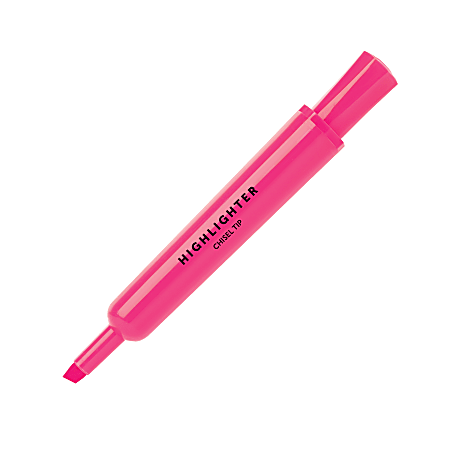 Office Depot Brand Chisel Tip Highlighter 100percent Recycled Plastic ...