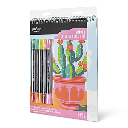 Brea Reese Color by Number Marker Pad Kit Western Desert Landscapes ...