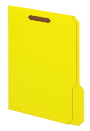 Office Depot Brand Color Fastener File Folders 8 12 x 11 Letter Yellow ...