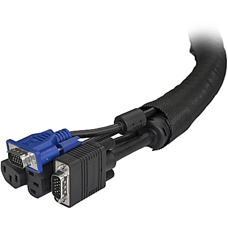 StarTech.com 6.5 2m Cable Management SleeveWrap Flexible Cable Manager ...