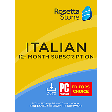Learn Italian Rosetta Stone Italian 1 Year Subscription - Office Depot
