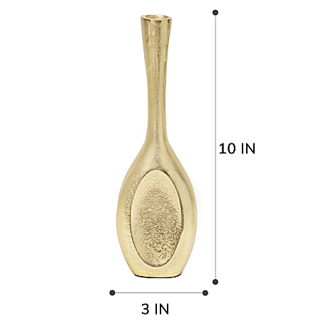 Anji Mountain Large Vase 10 H x 3 W x 2 D Gold - Office Depot