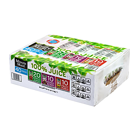 Minute Maid 100percent Juice Box Variety Pack 6 Oz Pack Of 40 Boxes ...