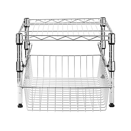 Honey Can Do Steel Stacking Cabinet Organizer 11 H x 17 34 W x 14 34 D ...