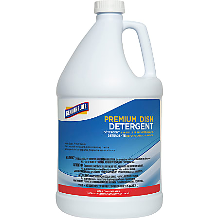 Genuine Joe Premium Dish Detergent Concentrate Liquid 128 fl oz 4 quart ...