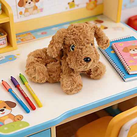 Office Depot Brand Plush Animal Pencil Pouch 4 x 11 Brown Dog PM18355N ...
