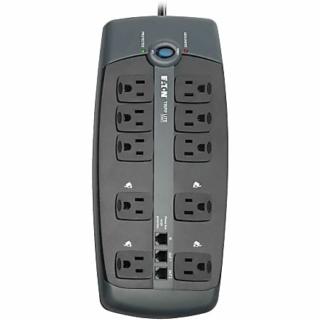 Tripp Lite Protect It 10 Outlet Surge Protector 8 Cord Black - Office Depot