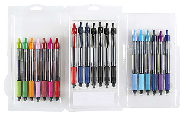 Office Depot Brand Callisto Retractable Gel Ink Pens Medium Point 0.7 ...