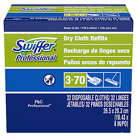 Swiffer Professional Regular Dry Cloth Sweeping Pad Refills for Swiffer ...