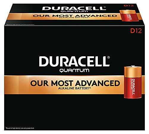 Duracell Quantum D Alkaline Batteries Pack Of 12 - Office Depot