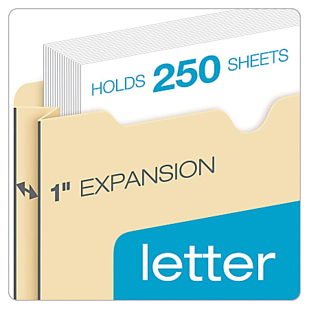 Office Depot® Brand Manila File Jackets, 1" Expansion, 8 1/2" x 11 ...