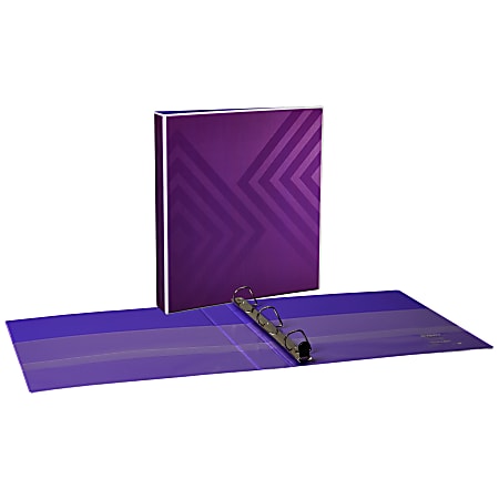 Avery Dual Effect Heavy Duty 3 Ring Binder 1 Slant Rings Plum Purple ...