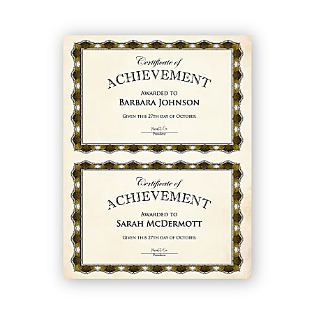 mini certificate template