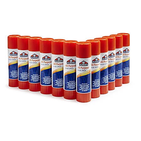 Elmers Office Strength Glue Sticks All Purpose 0.77 Oz Clear Pack Of 12 ...