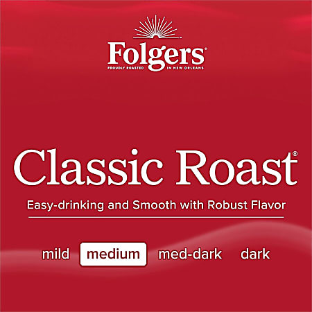 Folgers Classic Roast Coffee Filter Packs 0.9 Oz Box Of 40 Packs ...