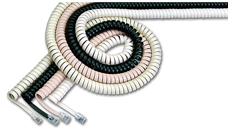 Softalk Phone Coil Cord, 25', Beige