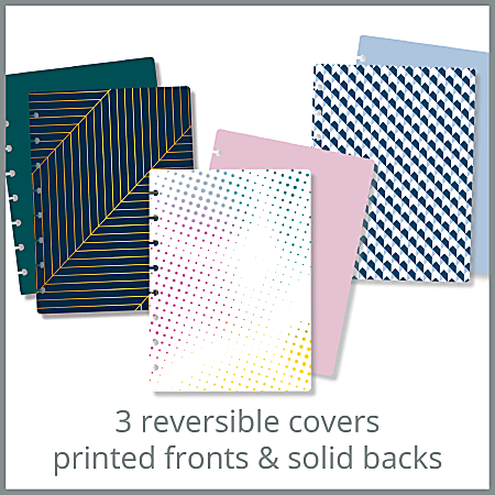 TUL Discbound Notebook With 3 Customizable Reversible Poly Covers ...