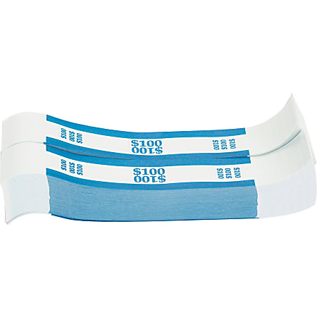 Sparco Kraft Paper ABA Bill Straps 100 BlueWhite Box Of 1000 - Office Depot
