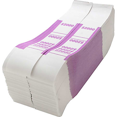 Sparco Kraft Paper ABA Bill Straps 2000 VioletWhite Box Of 1000 ...