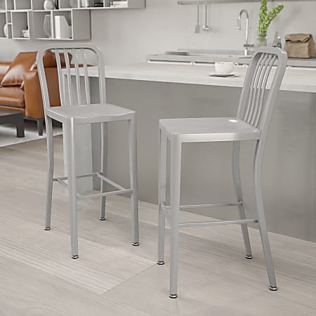 Flash Furniture Commercial Grade IndoorOutdoor Bar Stools With Vertical ...
