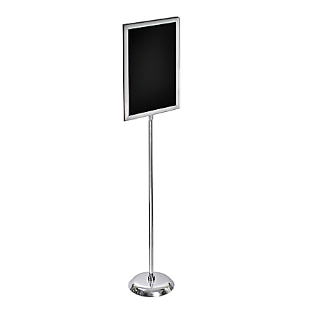 Azar Displays 2 Sided Slide In Frame Sign Holder With Metal Pedestal ...