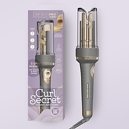 InfinitiPRO By Conair Curl Secret Curling Iron 1 14 Barrel GrayGold ...