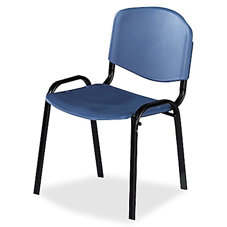 Safco Plastic Seat Plastic Back Stacking Chair 18 12 Seat Width Blue ...