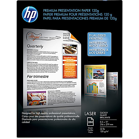 HP Premium Presentation Multi Use Printer Copy Paper White Letter 8.5 x ...