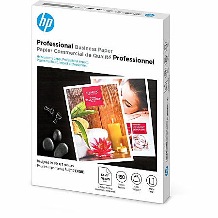 HP Professional Business Paper for Inkjet Printers Matte Letter Size 8 ...