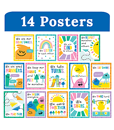 Carson Dellosa Education Mini Poster Set Happy Class Set Of 14 Posters ...