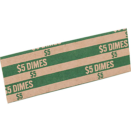 Sparco Flat Coin Wrappers 5.0 in 50 Coins of 10 Denomination 60 lb ...