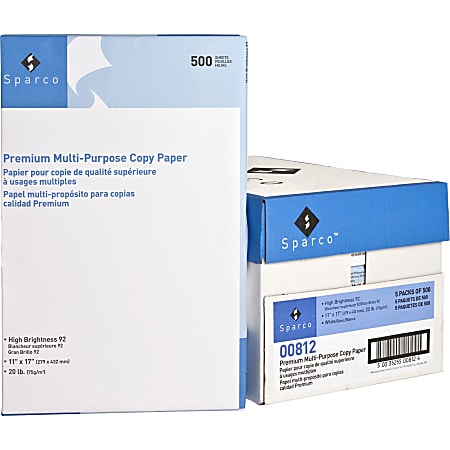 Sparco Multi Use Copy Paper Ledger Size 11 x 17 20 Lb Carton Of 2500 ...